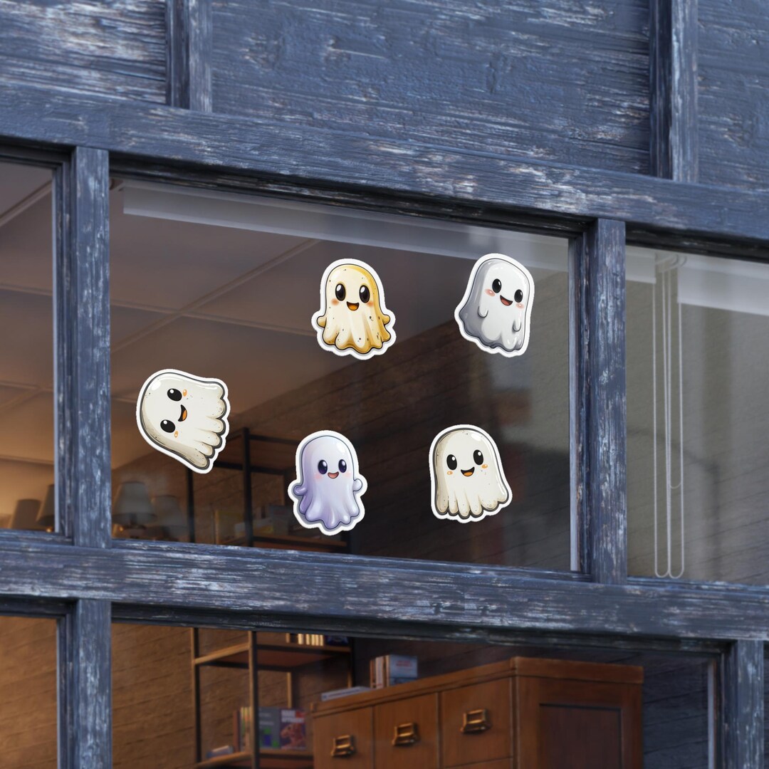 Halloween Cute Ghosts Sticker Sheet Bundle, Cute Spooky Sticker Pack ...