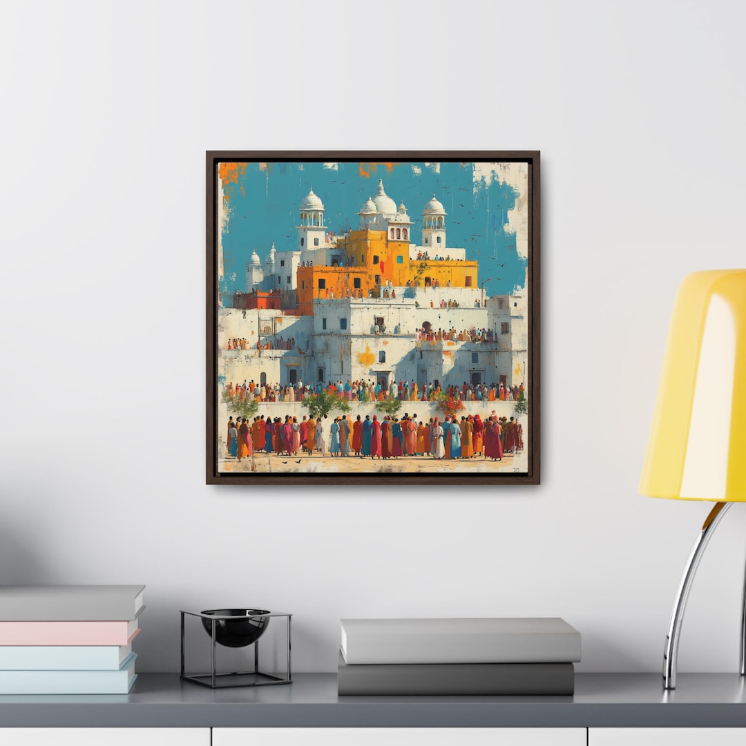 Traditional Indian Village Palace Digital Wall Art Pakistani Indian ...