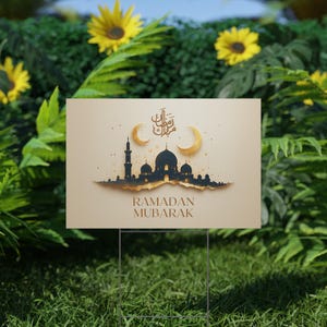 Ramadan Mubarak Sign Ramzan Ramadan Kareem Sign Banner Poster Islamic ...