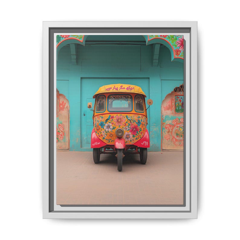 Pakistani Rickshaw Truck Art Framed Wall Art Indian Tuk Tuk Desi ...
