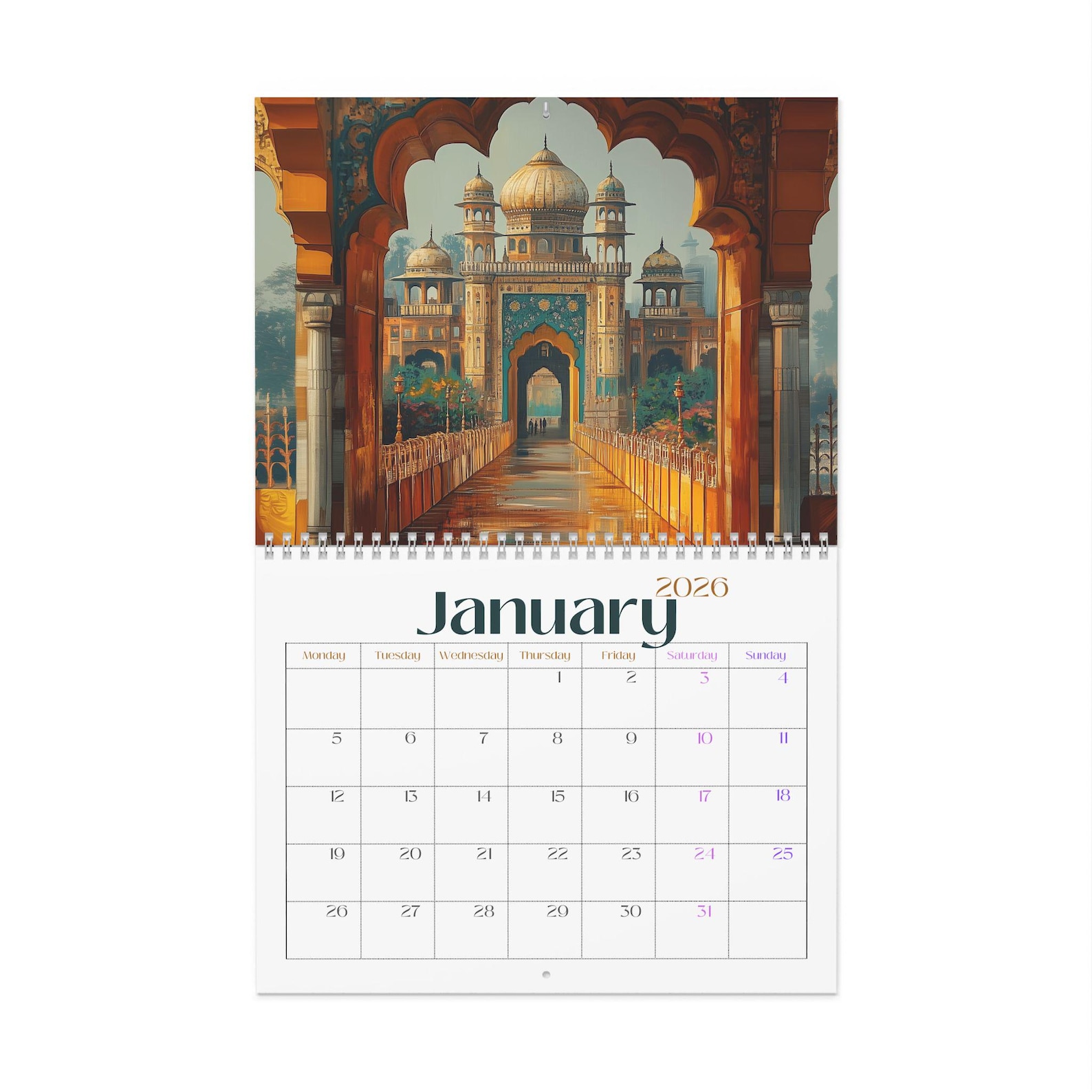 2026 Desi Wall Calendar, Sizes 11x8.5 & 14x11.5, Southasian Ethnic ...