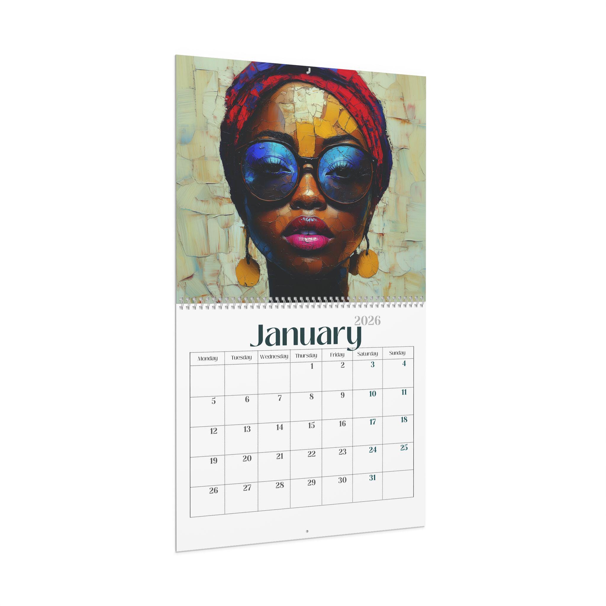 2026 African Culture Wall Calendar, Ethnic Art Style Calendar, Tribal ...