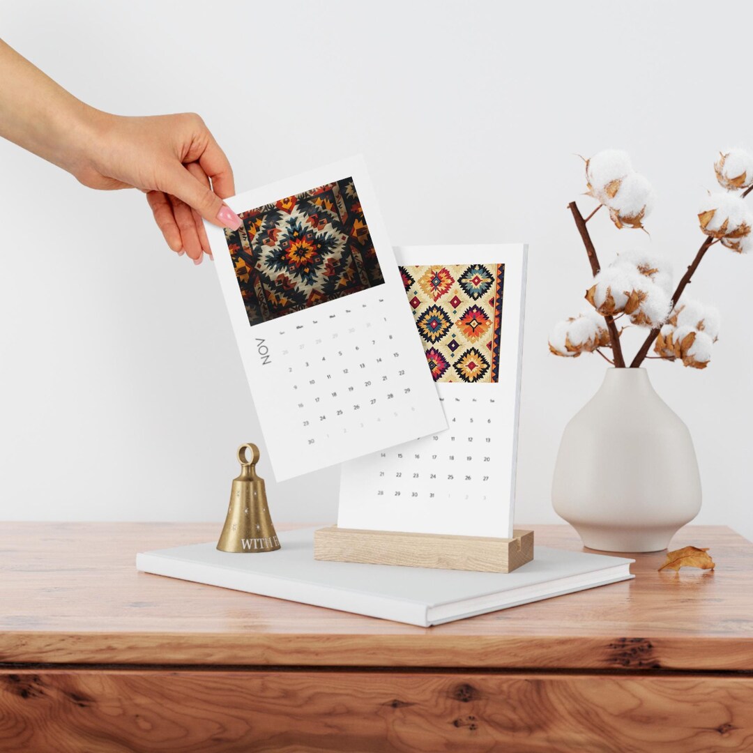 2025 Native American Art Desk Calendar Yearly Monthly Scheduler, Office ...