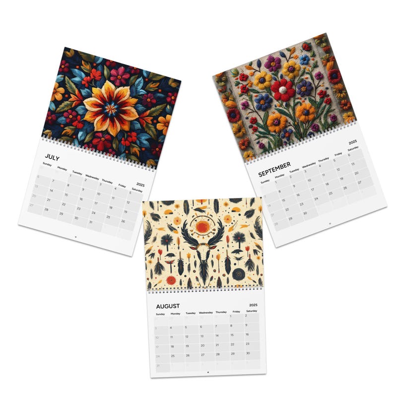 2025 Native American Art Wall Calendar Yearly Monthly Scheduler, Office ...
