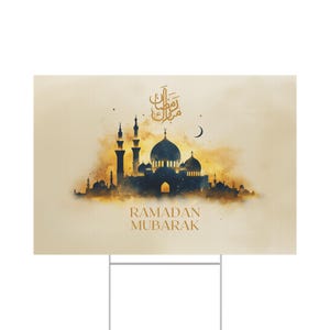 Ramadan Mubarak Sign Ramzan Ramadan Kareem Sign Banner Poster Islamic ...