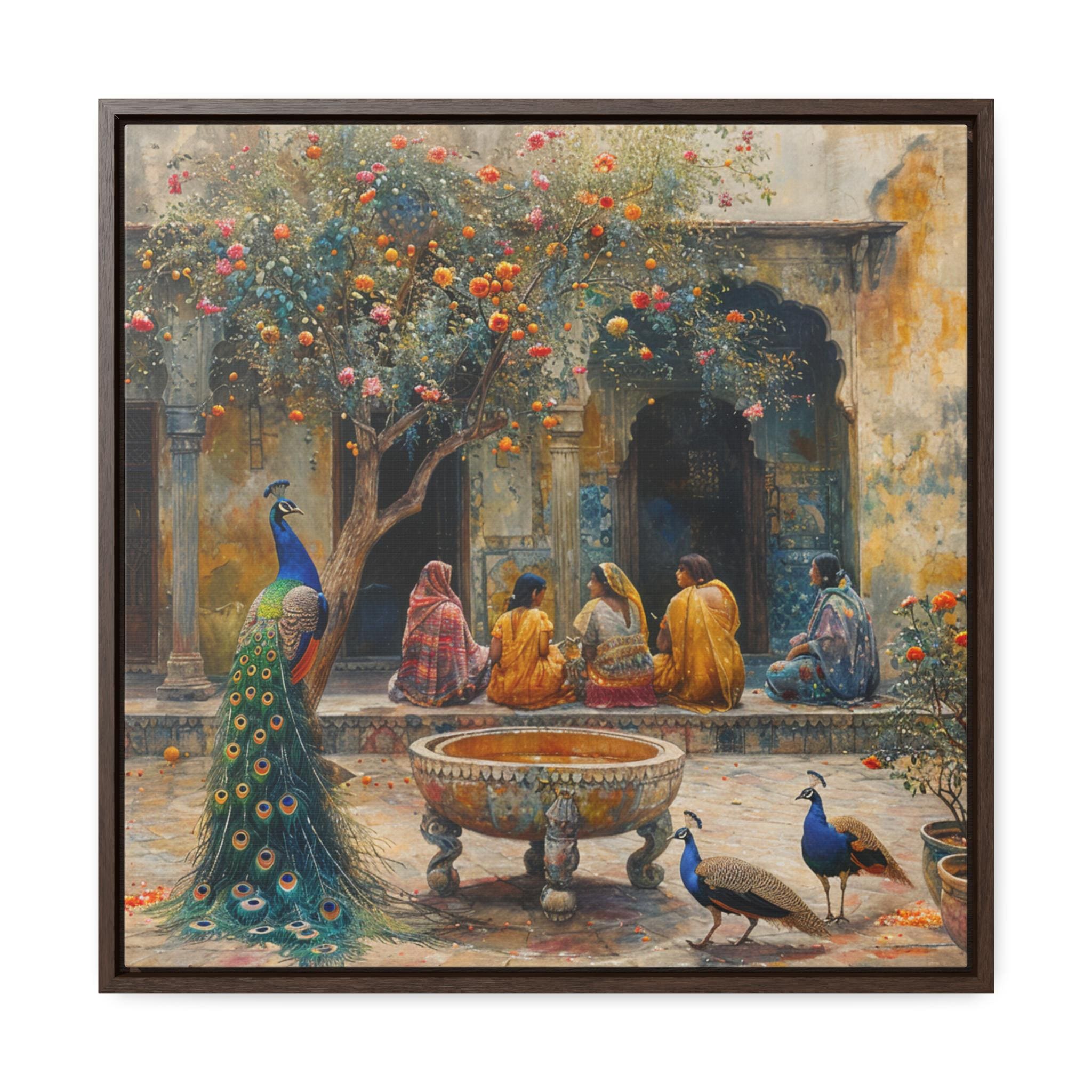 Sindhi Village Art Painting Printable Poster, Mughal Palace Afghan ...