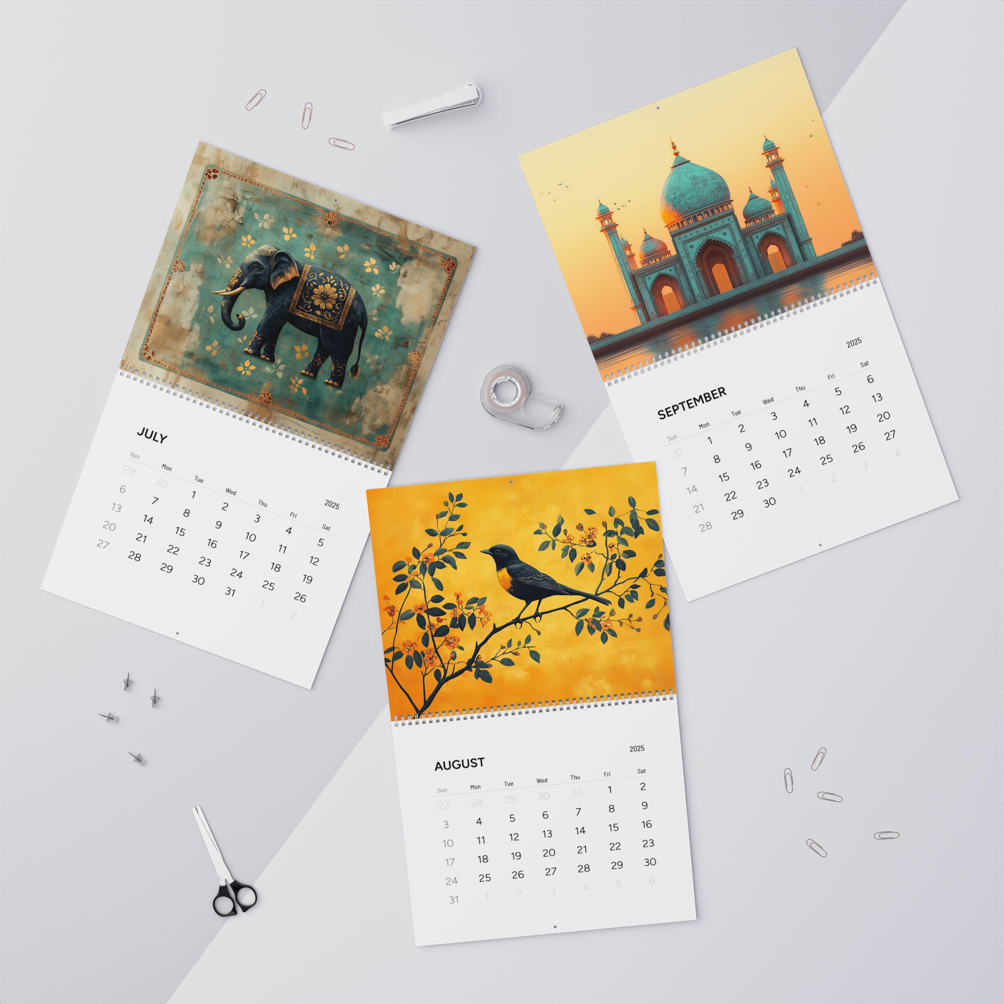 Wall Calendar 2025 Pakistani Indian Ethnic Traditional Art Vertical ...