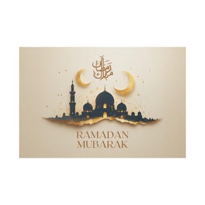 Ramadan Mubarak Sign Ramzan Ramadan Kareem Sign Banner Poster Islamic ...