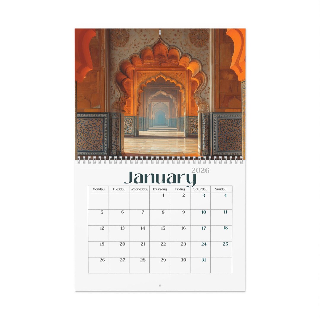 2026 Art Wall Calendar Size 11x8.5 & 14x11.5 Southasian Ethnic ...