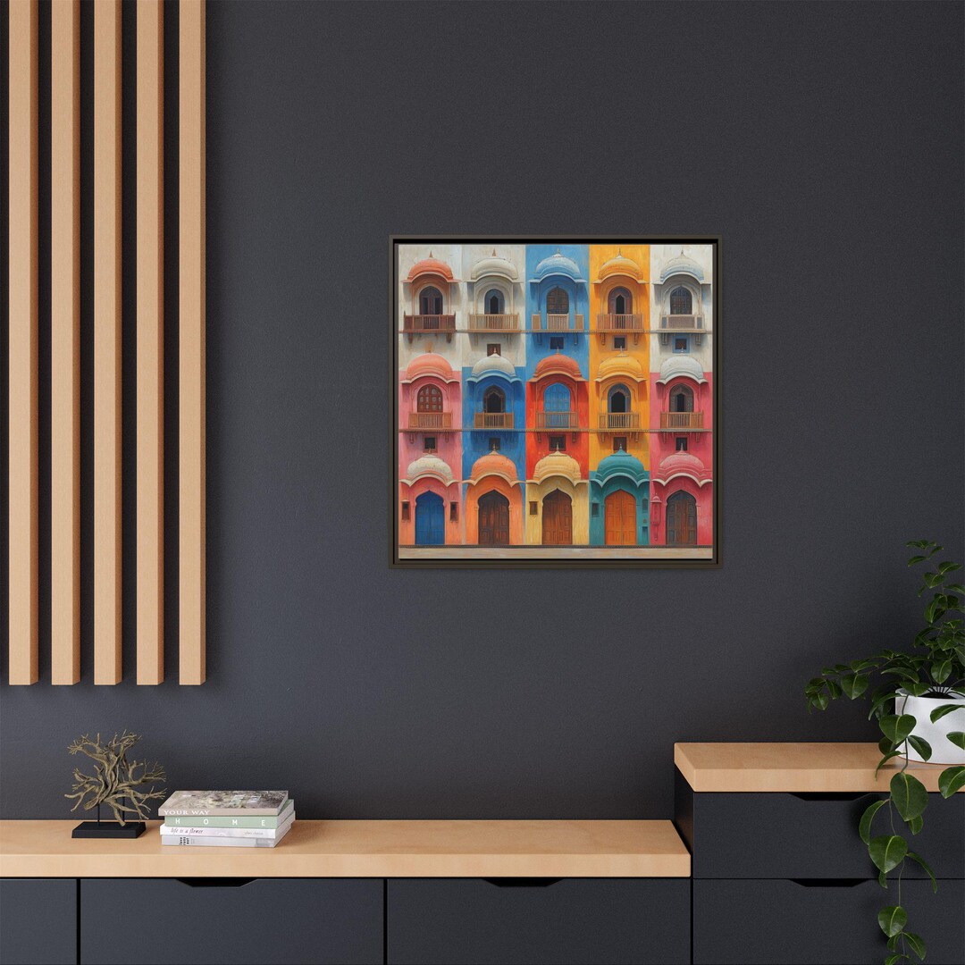 Indian Traditional Jharoka Framed Wall Art Pakistani Indian Desi ...