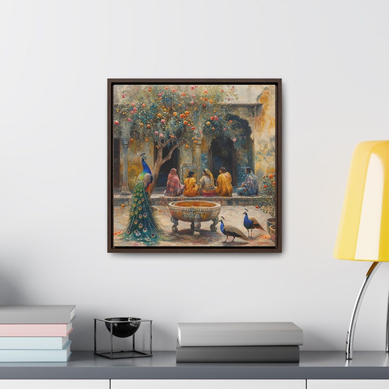 Sindhi Village Art Painting Printable Poster, Mughal Palace Afghan ...