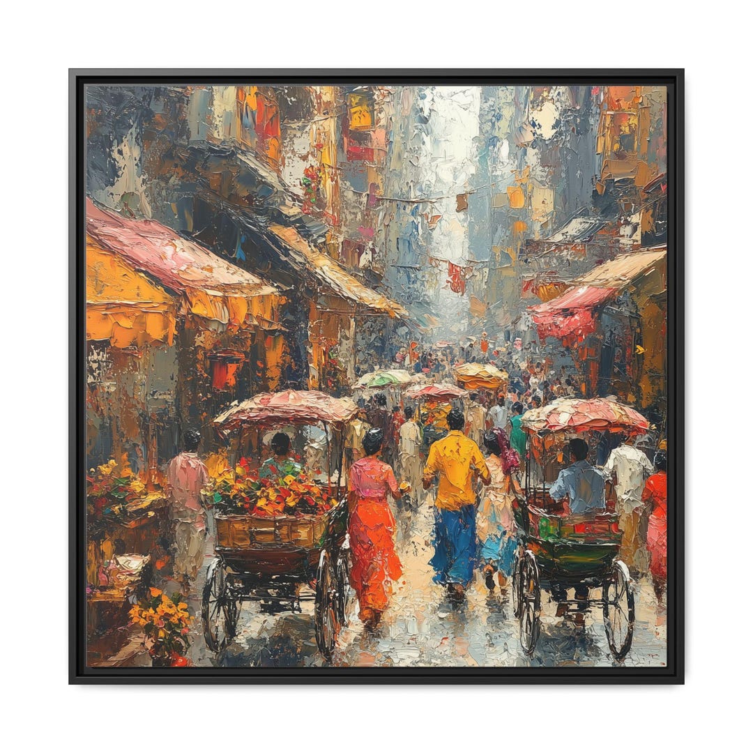 Indian Village Street Digital Wall Art Pakistani Indian Desi ...