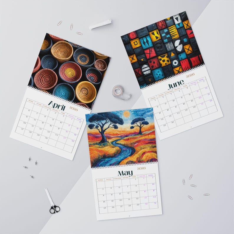 2026 African Culture Wall Calendar Ethnic Art Style Tribal Afrocentric ...