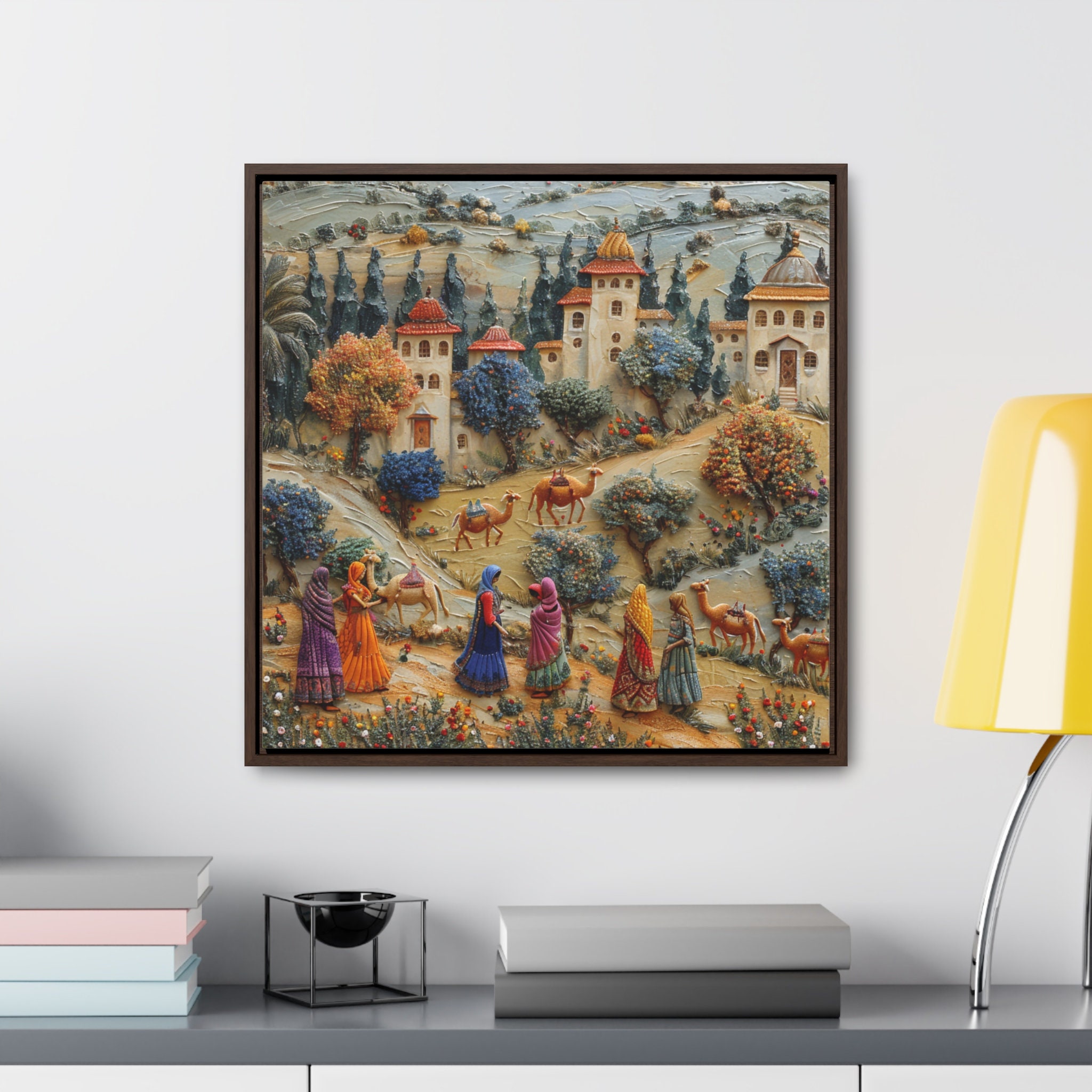 Sindhi Village Art Painting, Digital Download Only, Mughal Palace ...