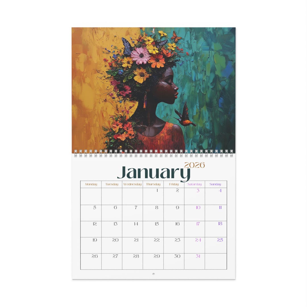 2026 African Culture Wall Calendar Ethnic Art Style Tribal Afrocentric ...