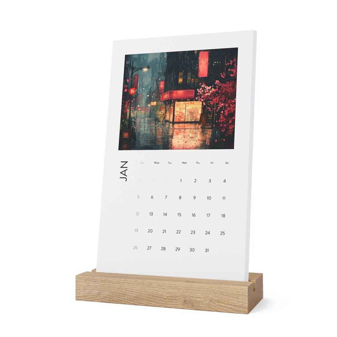 2025 Shops and Markets Desk Calendar Yearly Planner Monthly Scheduler ...