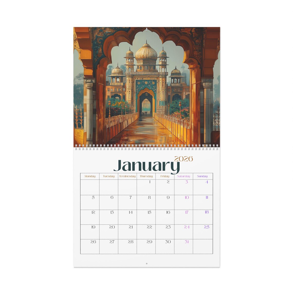 2026 Desi Wall Calendar, Sizes 11x8.5 & 14x11.5, Southasian Ethnic ...