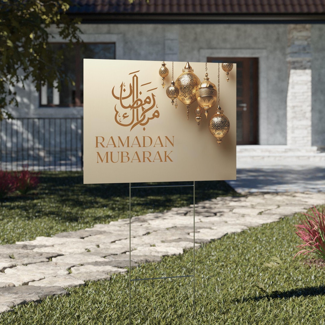 Ramadan Mubarak Yard Sign Ramzan Ramadan Kareem Sign Banner Poster ...