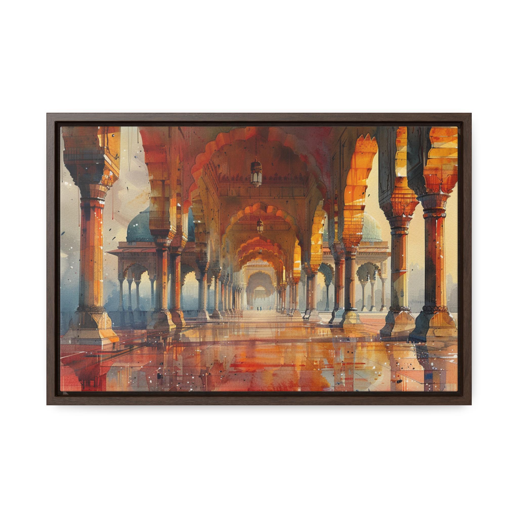 Mughal Style Art - Canvas Horizontal Frame - Afghan Pakistani Indian ...