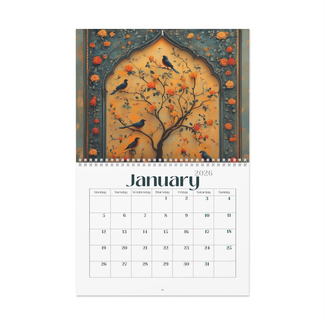 2026 Wall Calendar Southasian Ethnic Style - Pakistani Indian Persian ...