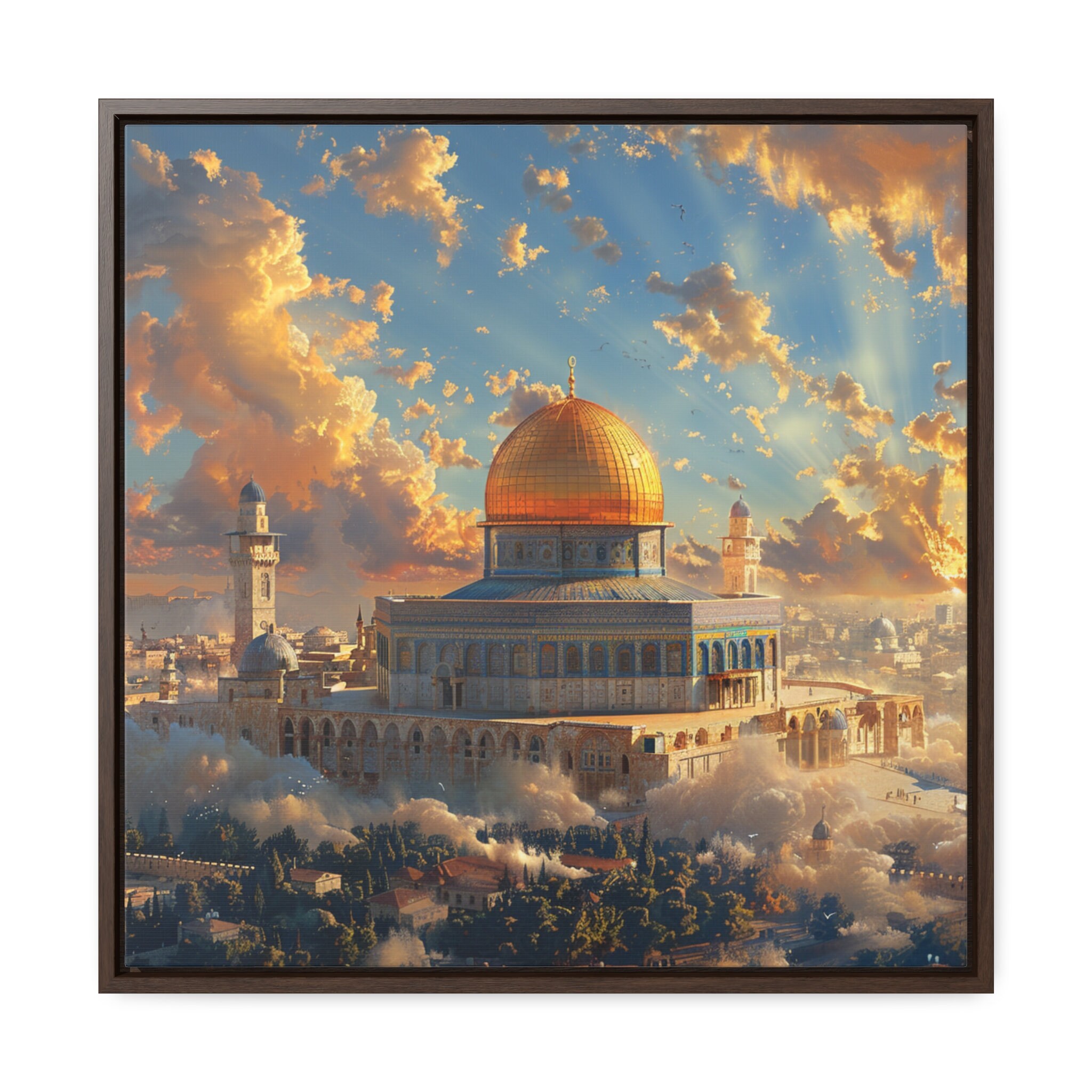 Dome of the Rock Al Aqsa Mosque Palestine Islamic Wall Art, Gallery ...