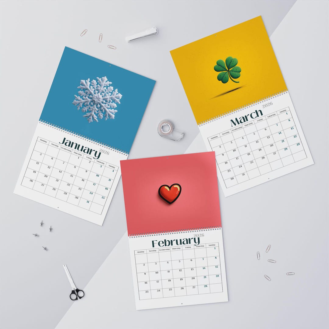 2026 Minimalist Wall Calendar Size 11x8.5 & 14x11.5 Seasons Modern ...
