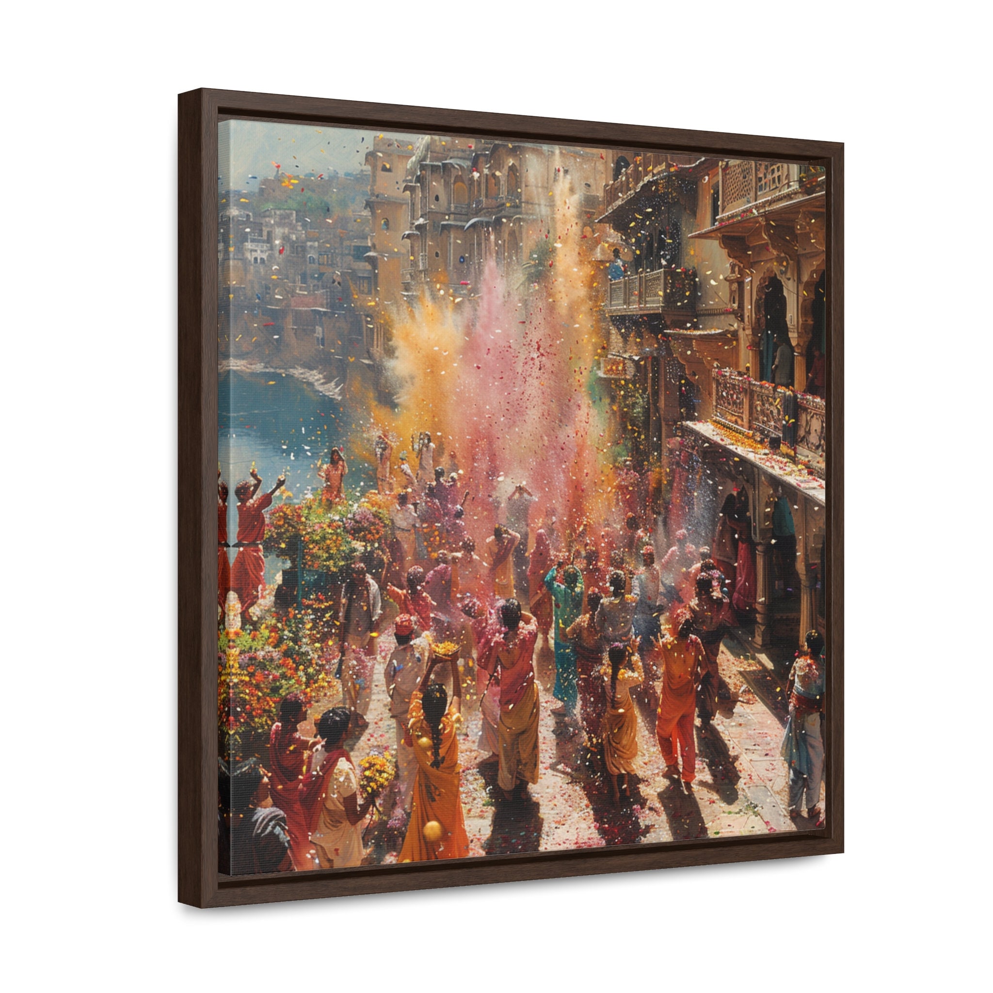 Sindhi Village Art Painting, Gallery Canvas Square Frame, Mughal Palace ...