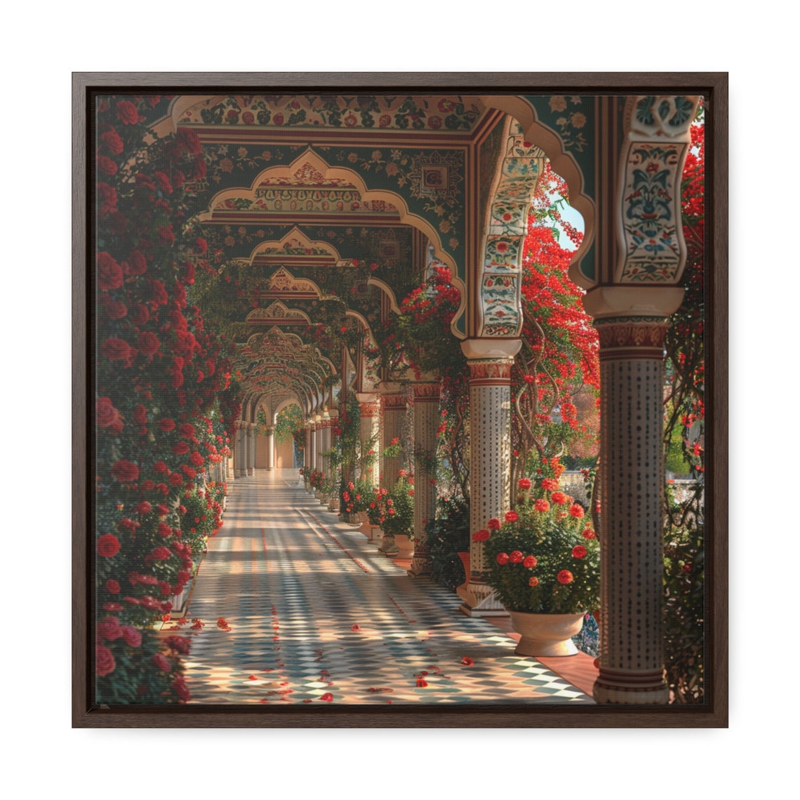 Mughal Style Art Palace Painting, Digital Download Only, Mughal Palace ...