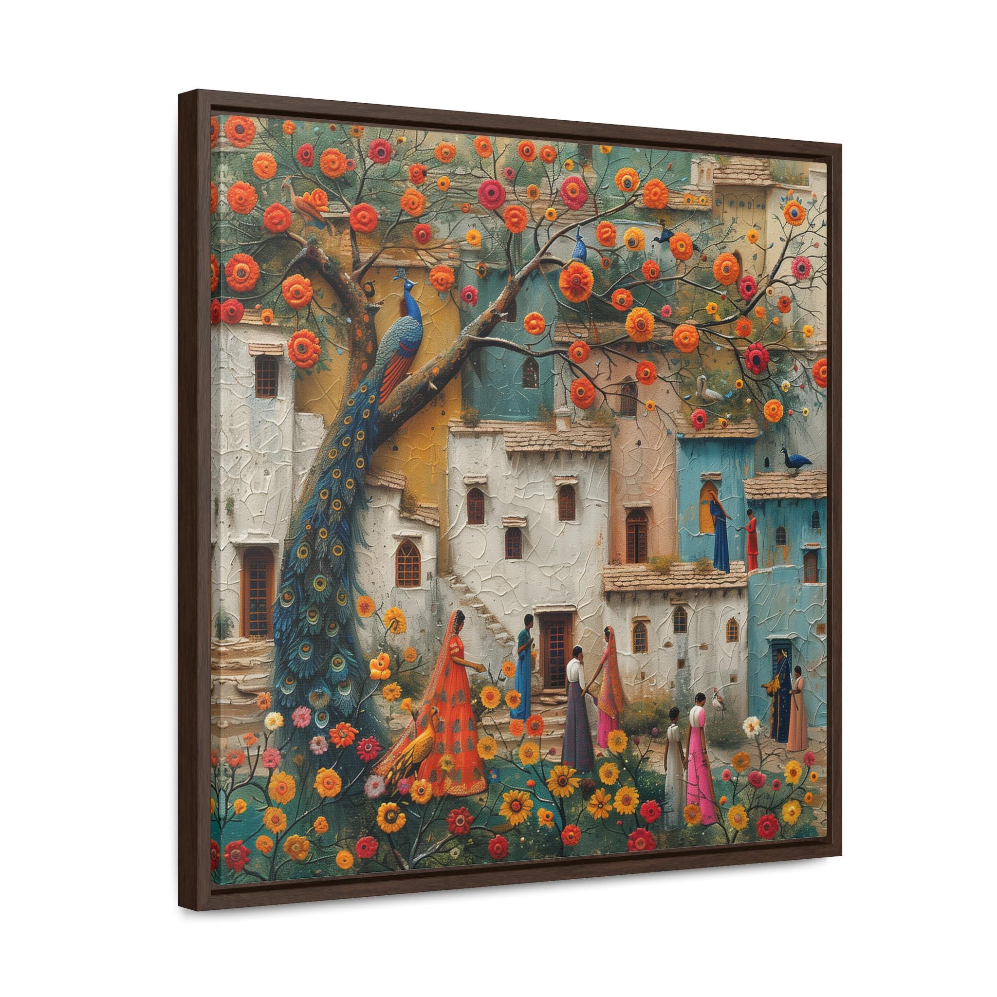 Sindhi Village Printable Art Poster Painting, Mughal Palace Afghan ...