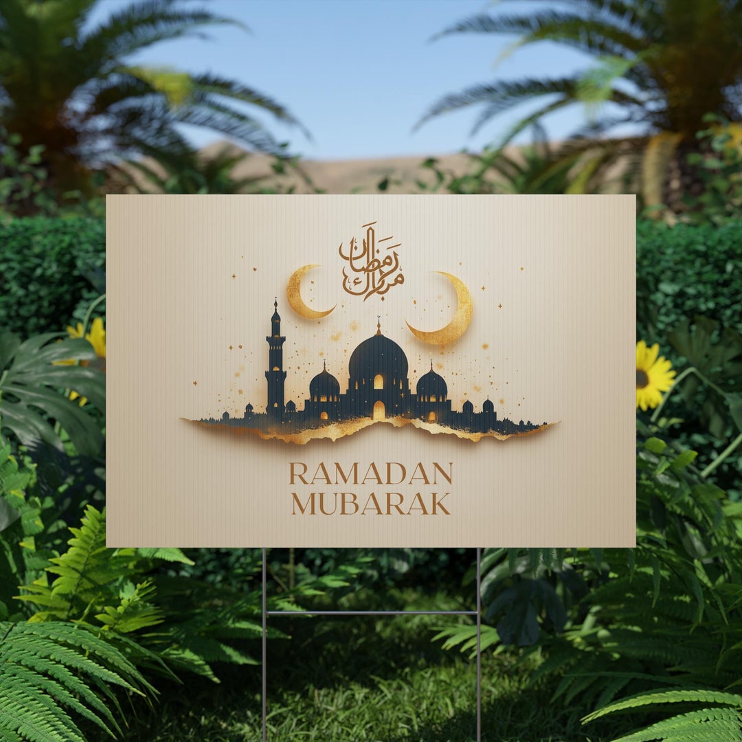 Ramadan Mubarak Sign Ramzan Ramadan Kareem Sign Banner Poster Islamic ...