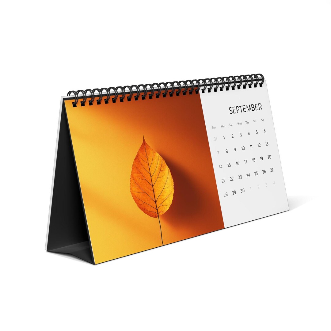 2025 Minimalist Desktop Calendar Seasons Modern Art Calendar, Monthly ...