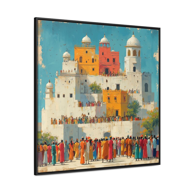 Traditional Indian Village Palace Digital Wall Art Pakistani Indian ...