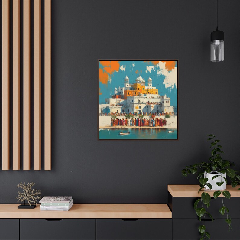 Traditional Indian Village Palace Digital Wall Art Pakistani Indian ...