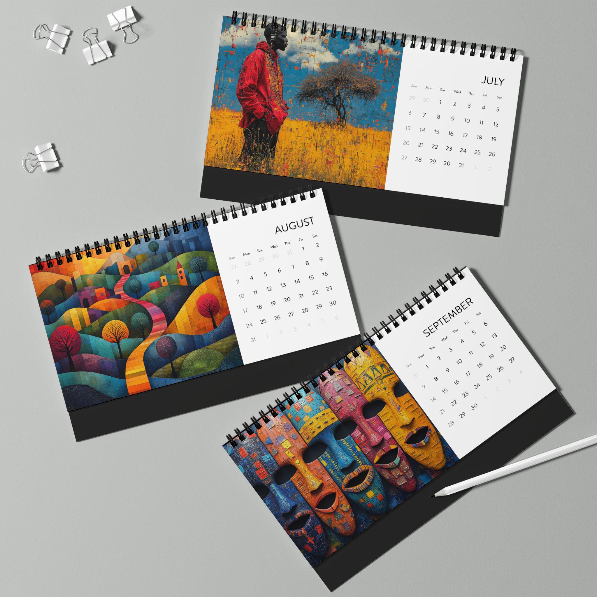 African Culture Calendar 2025 Ethnic Art Style Calendar, Tribal Design ...