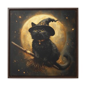 Cat Halloween Spooky Wall Art Poster Print, Witchcore Home Decor, Cat ...