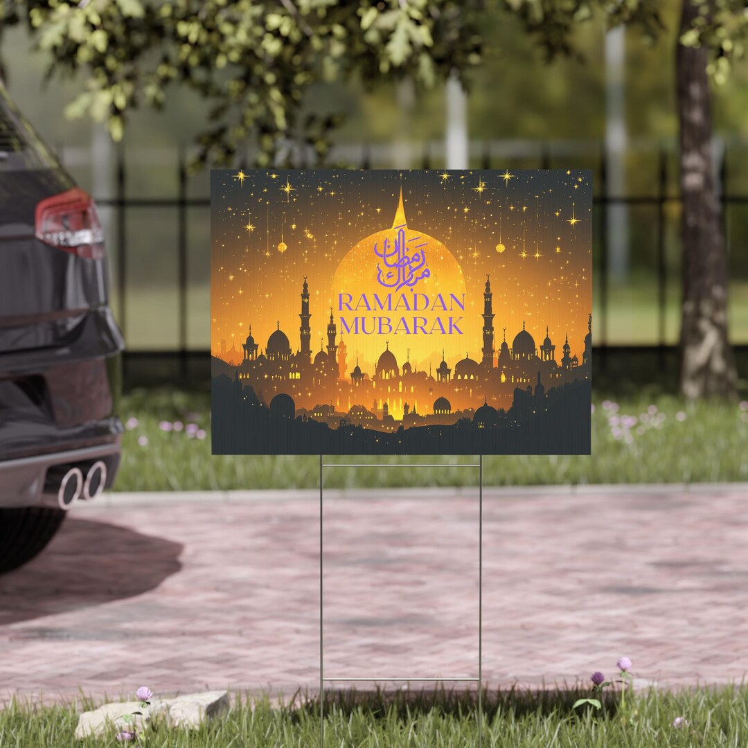 Ramadan Mubarak Yard Sign Ramzan Ramadan Kareem Sign Banner Poster ...
