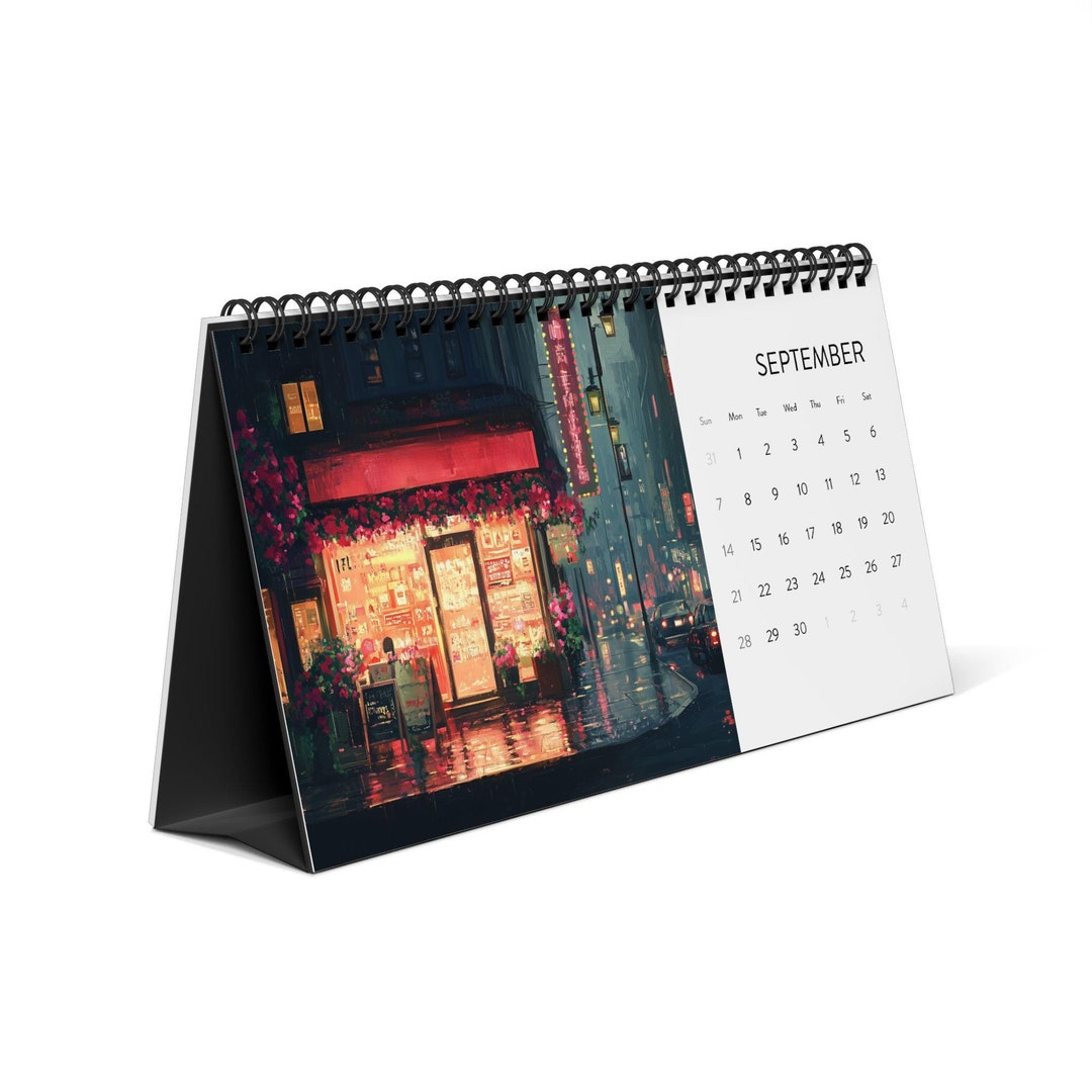 2025 Shops and Markets Desk Calendar Yearly Planner Monthly Scheduler ...