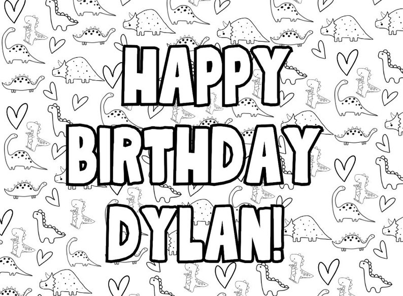 Custom Coloring Sheet - Etsy