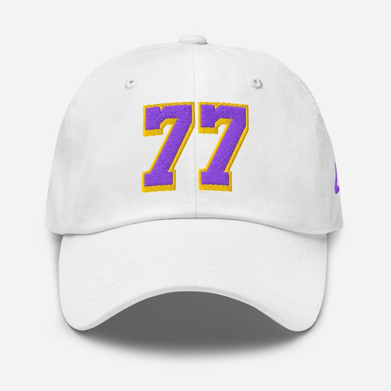 Luka Doncic Lakers Hat, Embroidered Number 77 Dad Hat - Etsy