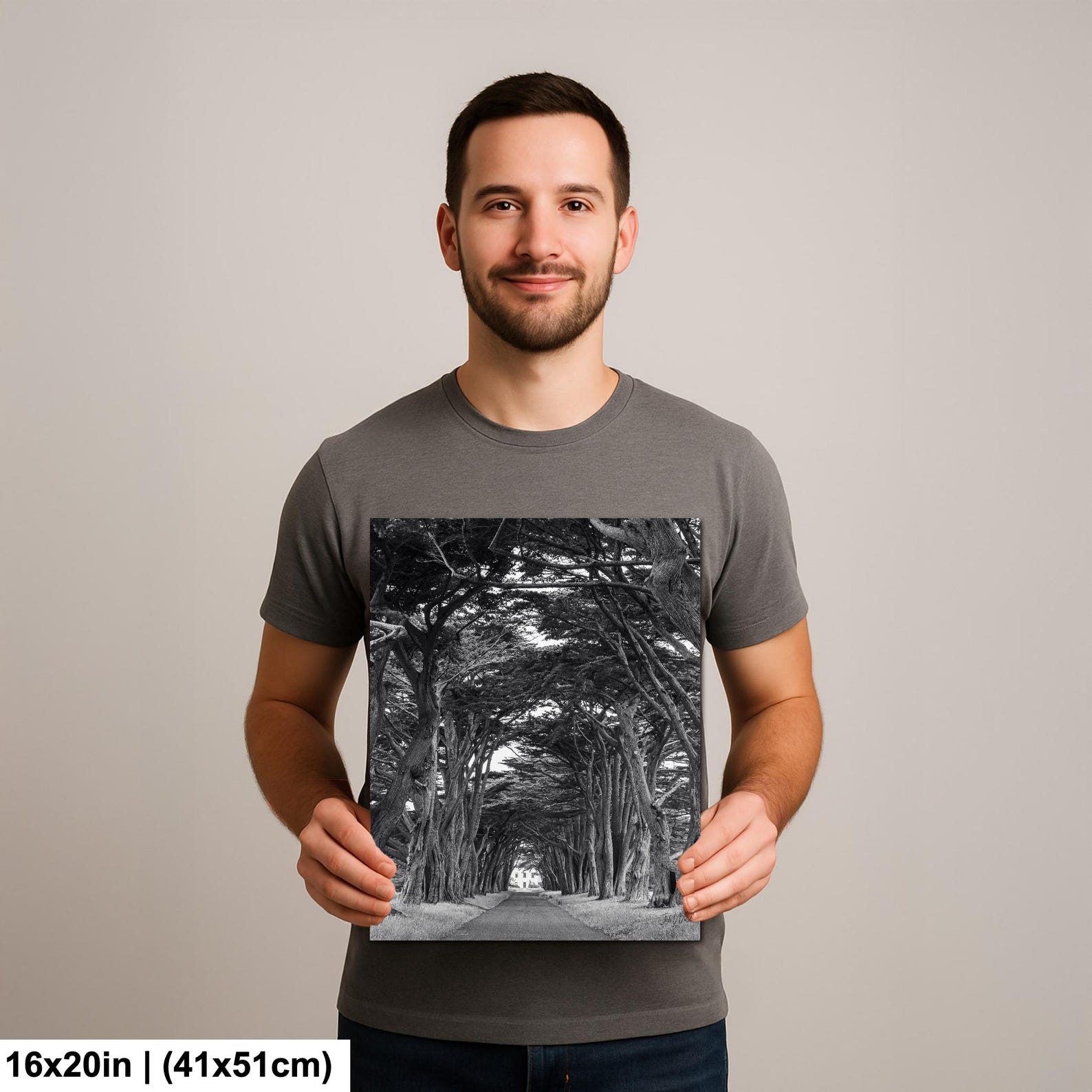 Iconic Inverness Tree Tunnel Vertical Photo in Black and White - Etsy