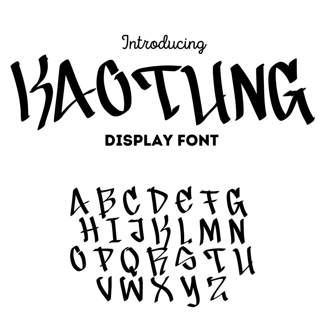 Kaotung Graffiti Display Font - Etsy