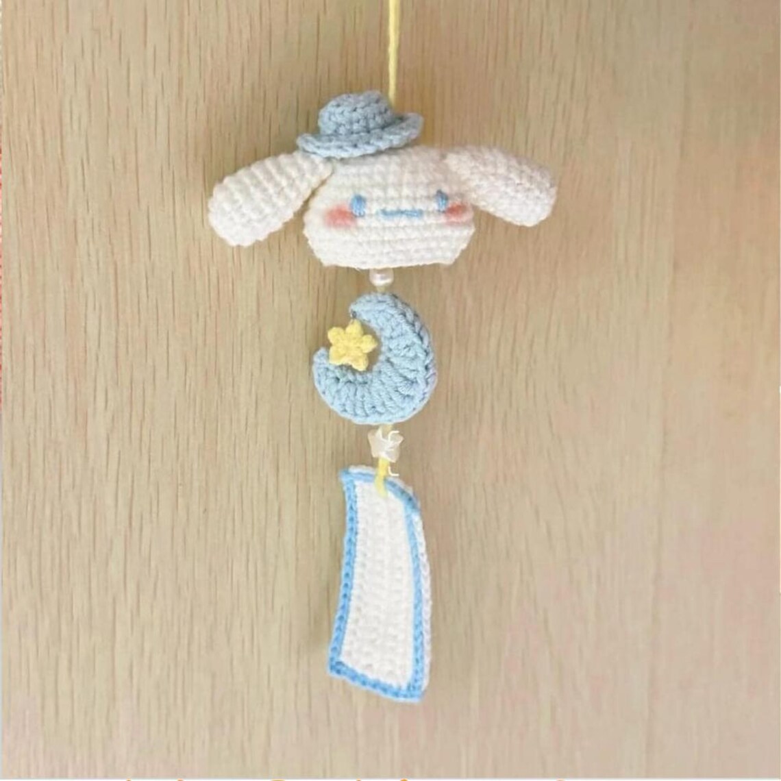 Wind Chimes Kitty, Crochet Wind Chimes Keychain, Wind Chimes Mini ...