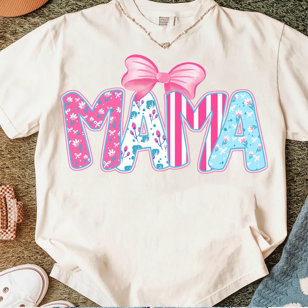 Preppy Mama Grandmillennial Floral Png, Mama Png, Coquette Girly Floral ...