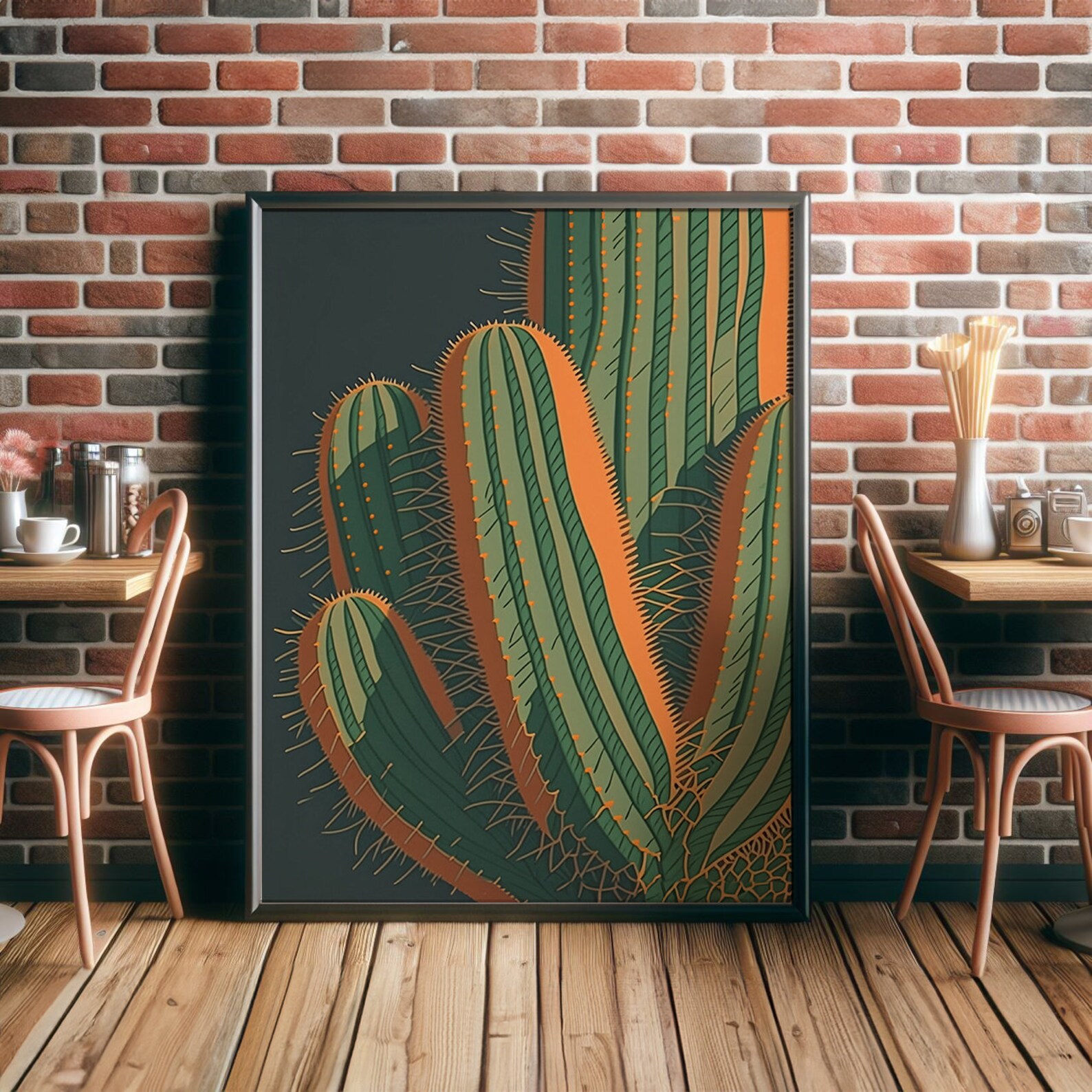 Cacti Wall Art Cactus Prints Desert Whispers-a Cactus Symphony Digital Download PRINTABLE Wall ...