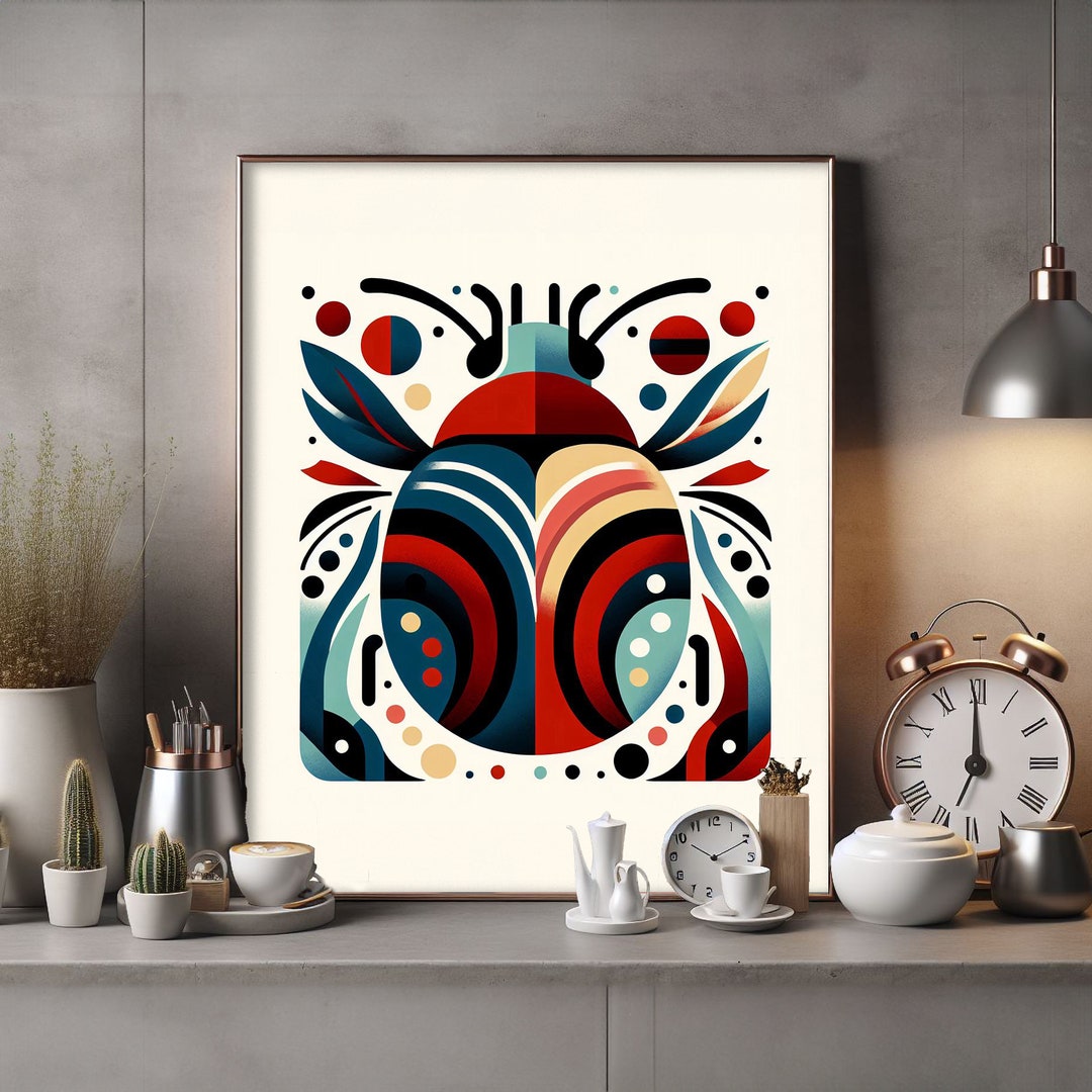 Ladybug Print Ladybug Wall Art Beetle Printable Wall Art Flower Art ...
