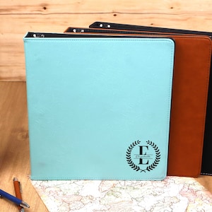Personalized Leather Binder, Customized Binder, Graduation Gift, Office ...