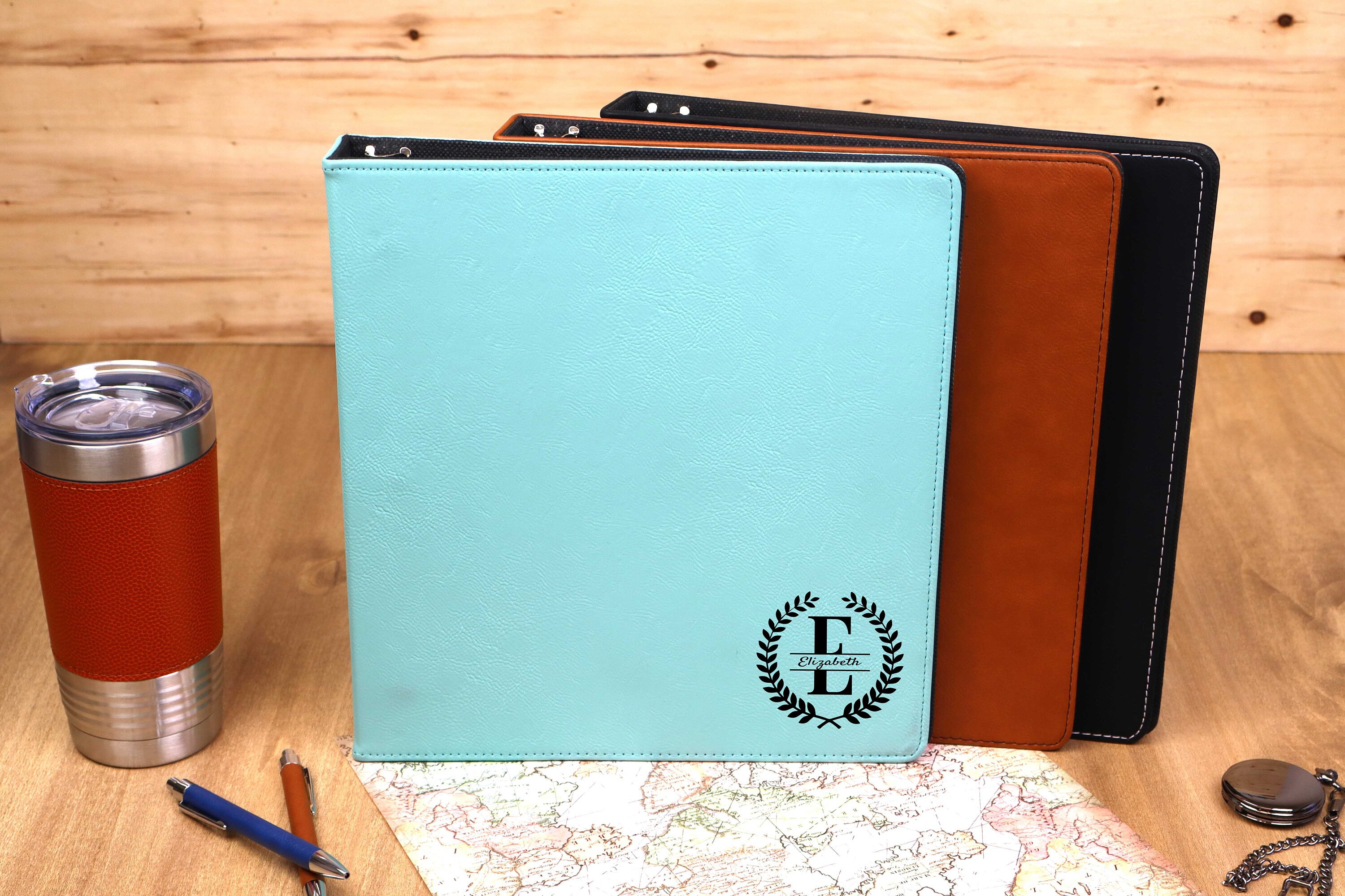 Personalized Leather Binder, Customized Binder, Graduation Gift, Office ...