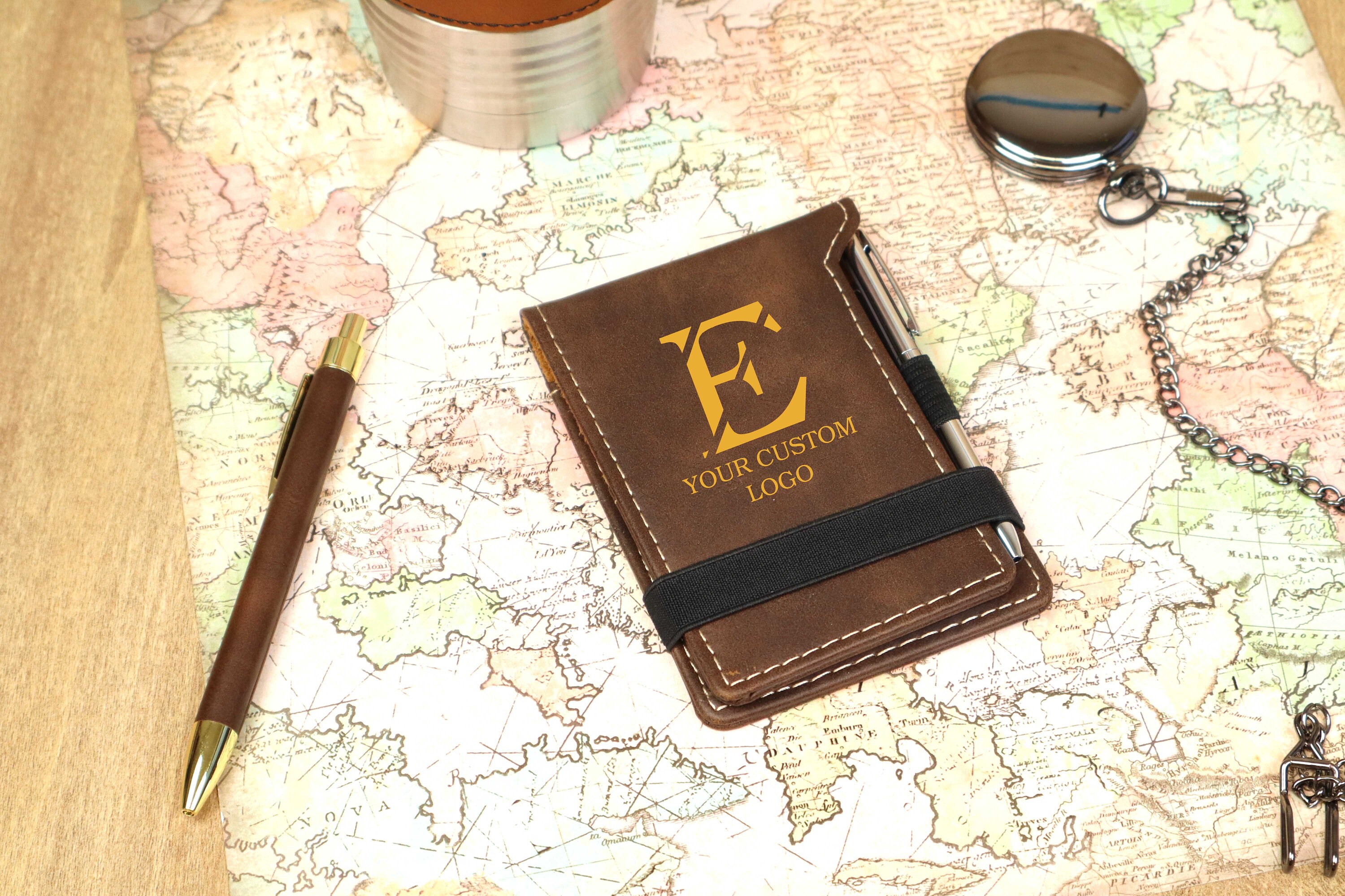 Custom Logo Leather Pocket Notepad, Pocket Notepad With Logo ...