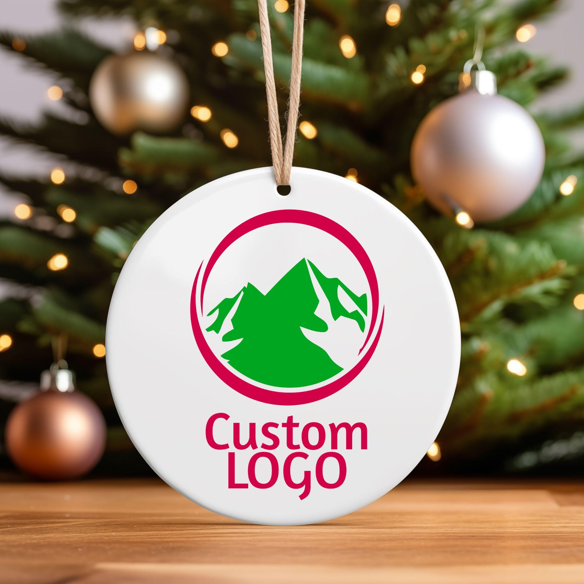 Custom Design Ornament, Custom Text Ornament, Company Logo Ornament ...