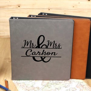Personalized Leather Binder, Custom Leather Binder, Leather Refillable ...